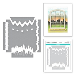 Spellbinders Windows With A View Stencil: Background Scapes, by Tina Smith STN083 - Etsy