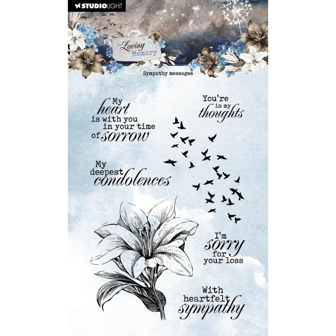 Studio Light in Loving Memory Clear Stamps: Nr. 560, Sympathy Messages ...