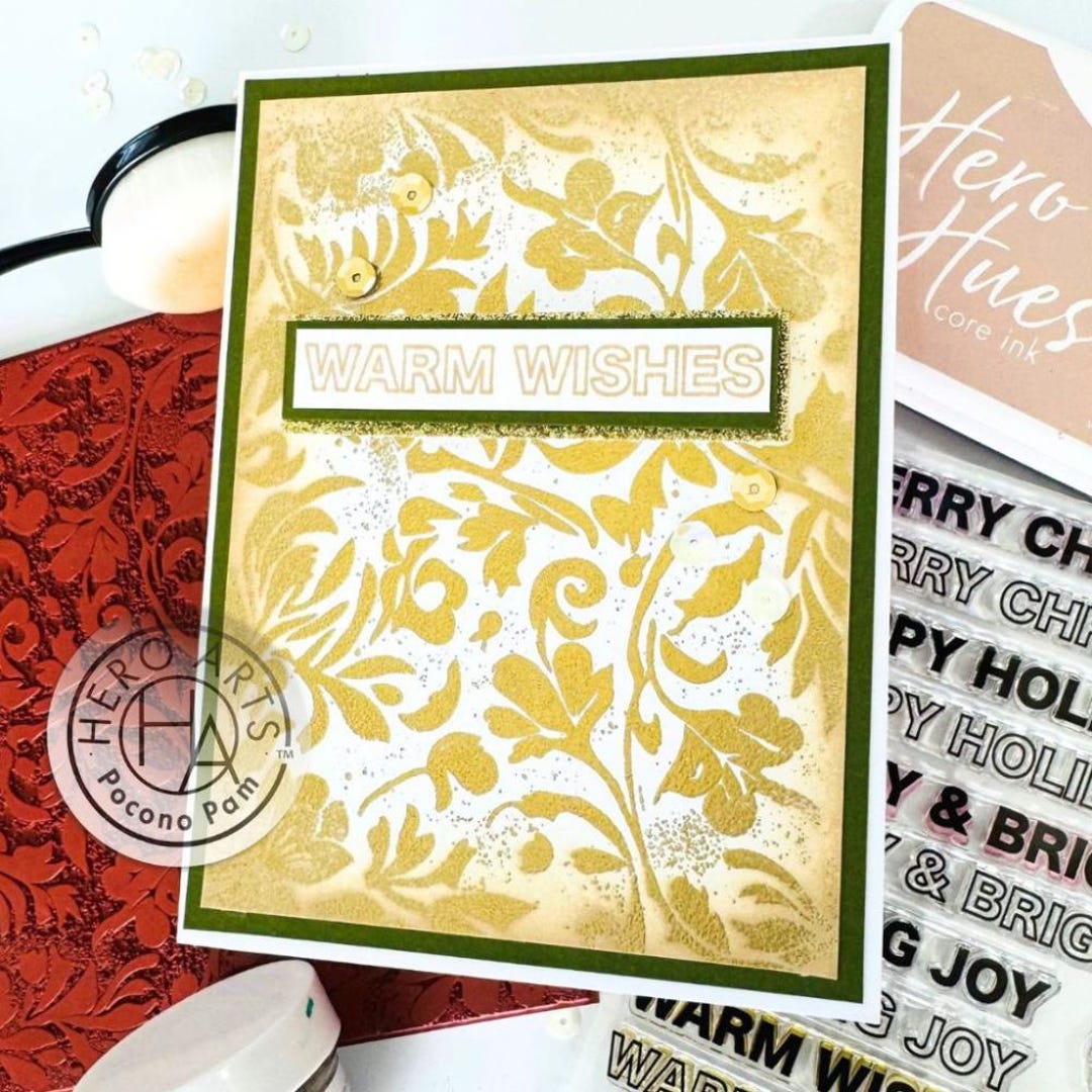 Hero Arts Bold Prints 6"x6" Cling Stamp: Abstract Poinsettia (5A002CFZ1GFY1) - Etsy
