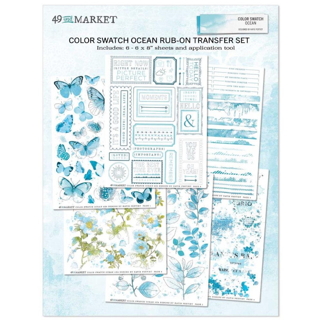 49 and Market Color Swatch: Ocean 6x8 Rub-ons, 6/sheets CSO41084 - Etsy