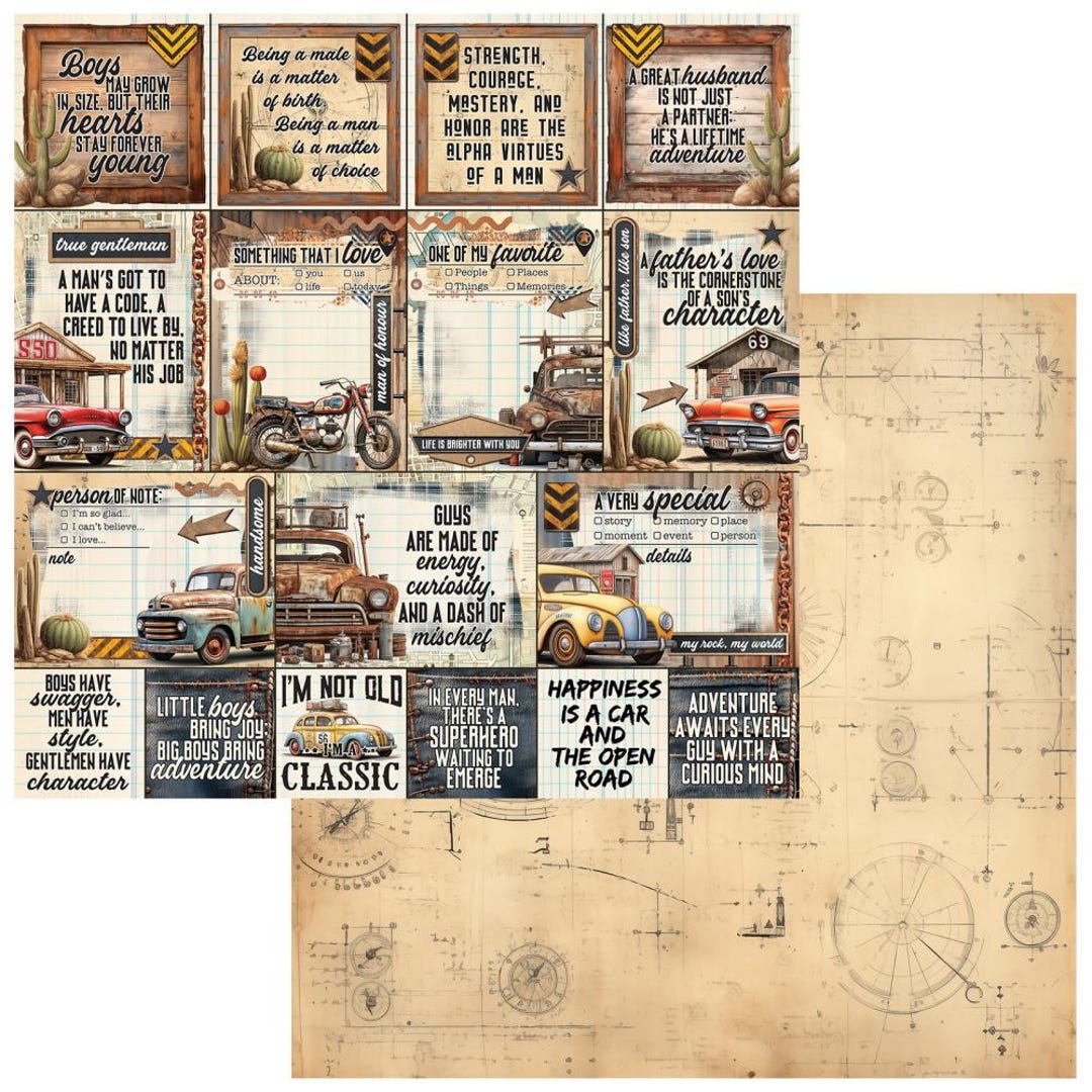 49 and Market Rust and Revs 12"x12" Double-sided Cardstock: Charming ...