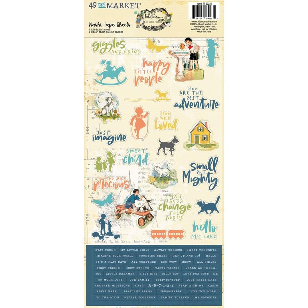 49 and Market Toddler Time Washi Sheets (TT30235) - Etsy