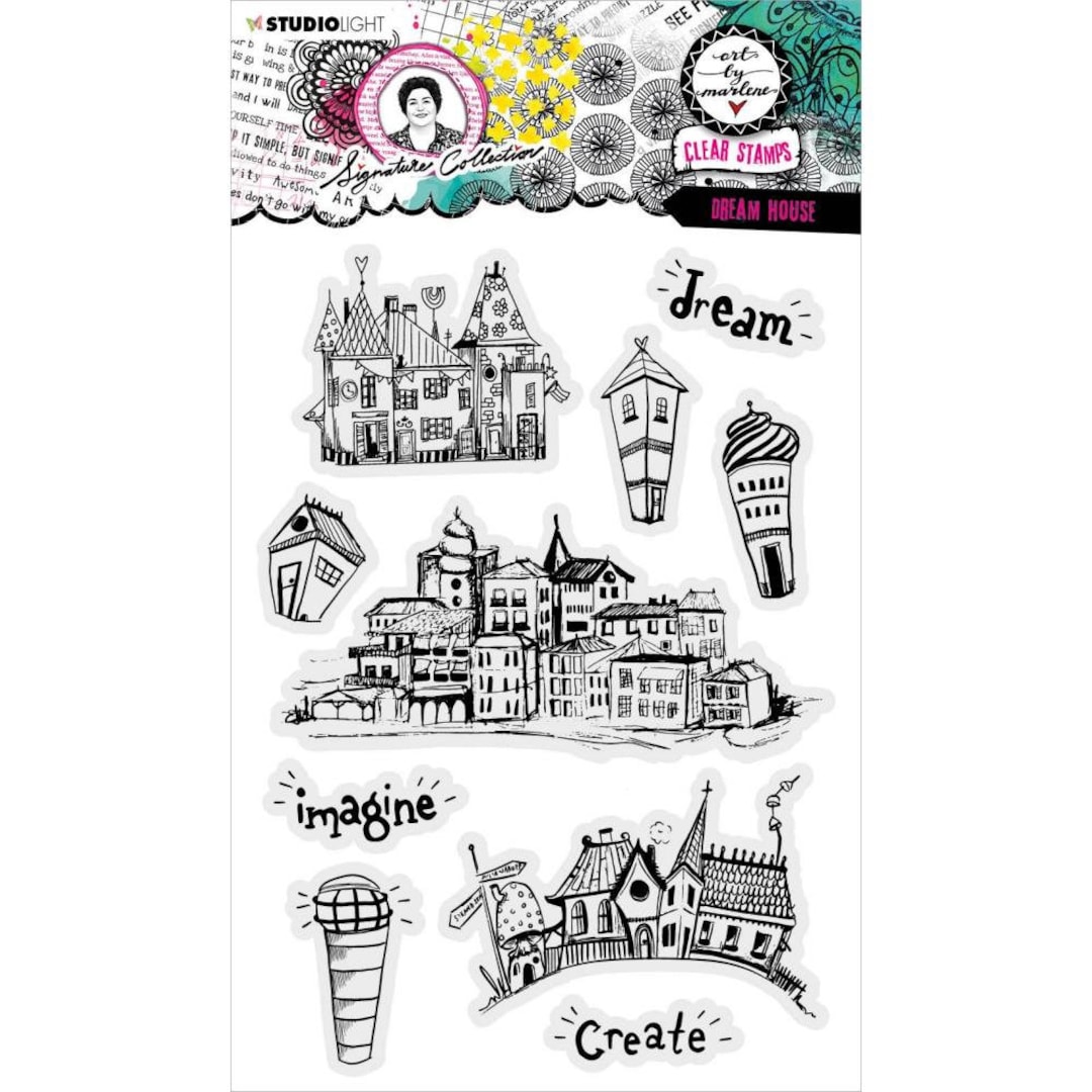 Art by Marlene Signature Collection Stamp: Nr. 474 Dream House ABMSI474 ...