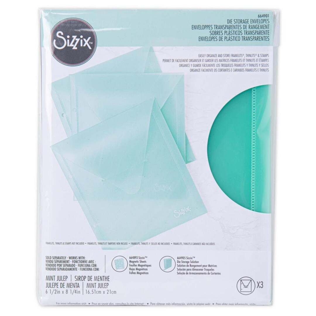 Sizzix 6.5x8.25 Plastic Envelopes: Mint Julep, 3/pkg 664901 - Etsy