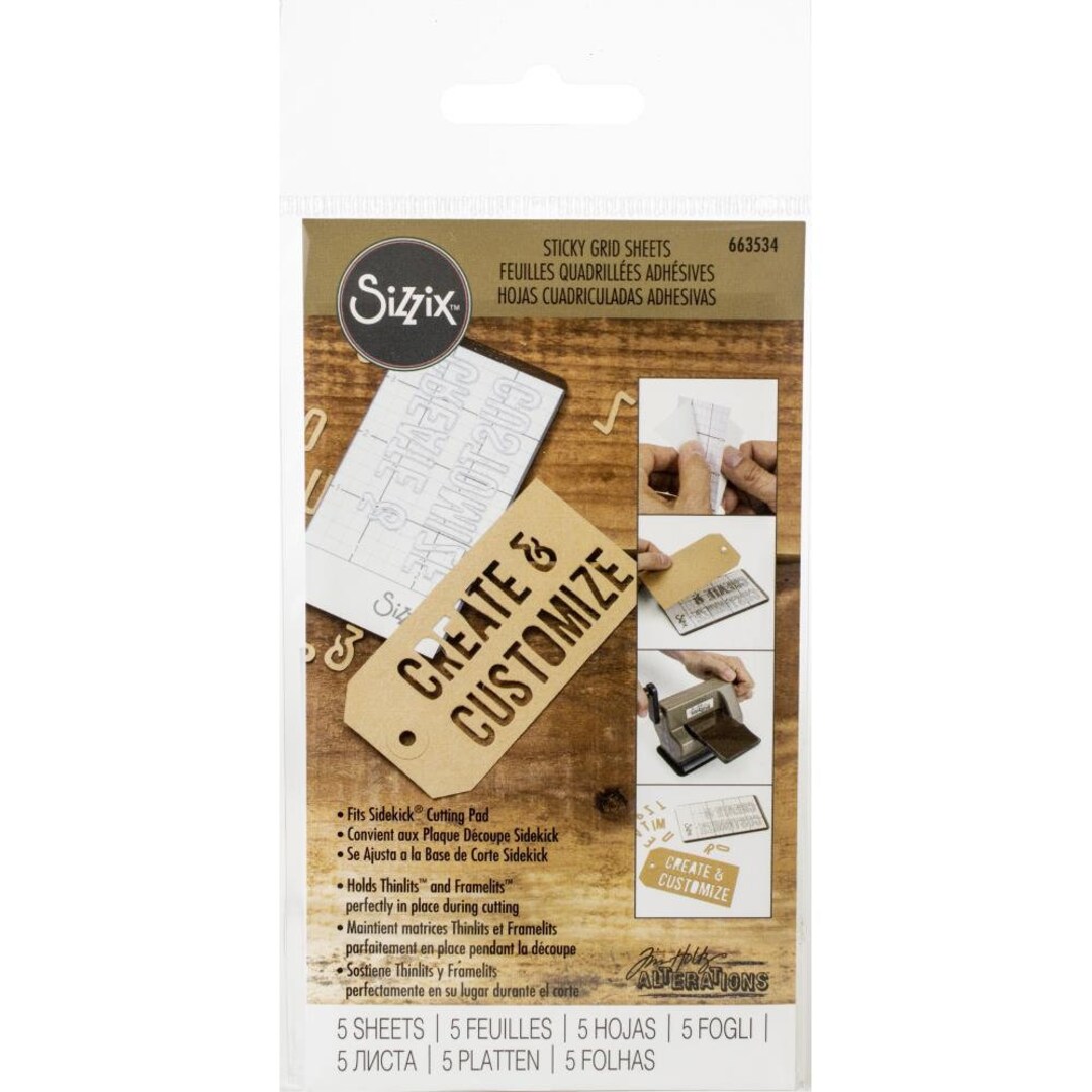 Tim Holtz Sticky Grid Sheets, 5/pkg, by Sizzix 663534 - Etsy