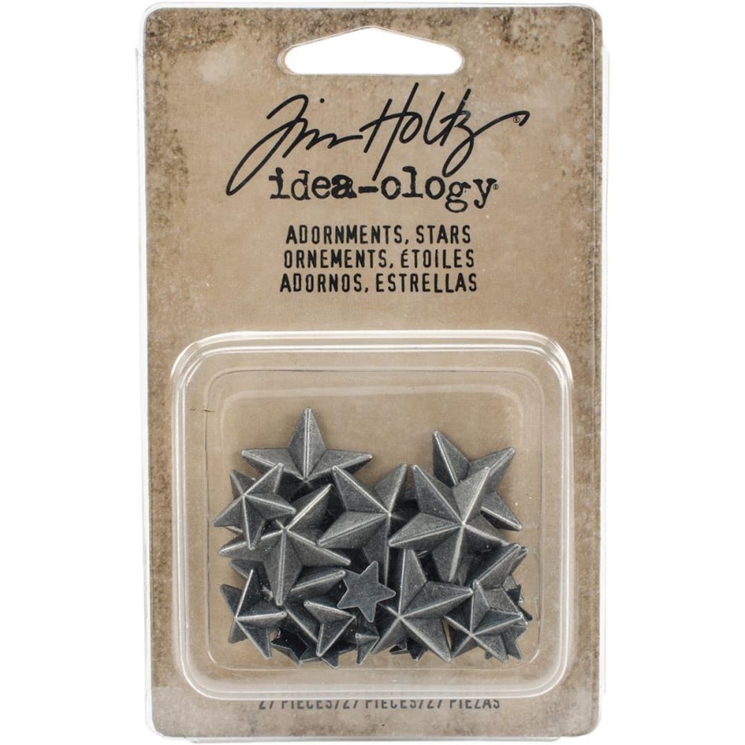 Tim Holtz Idea-ology Metal Adornments: Stars, 27/pkg (TH93562) - Etsy