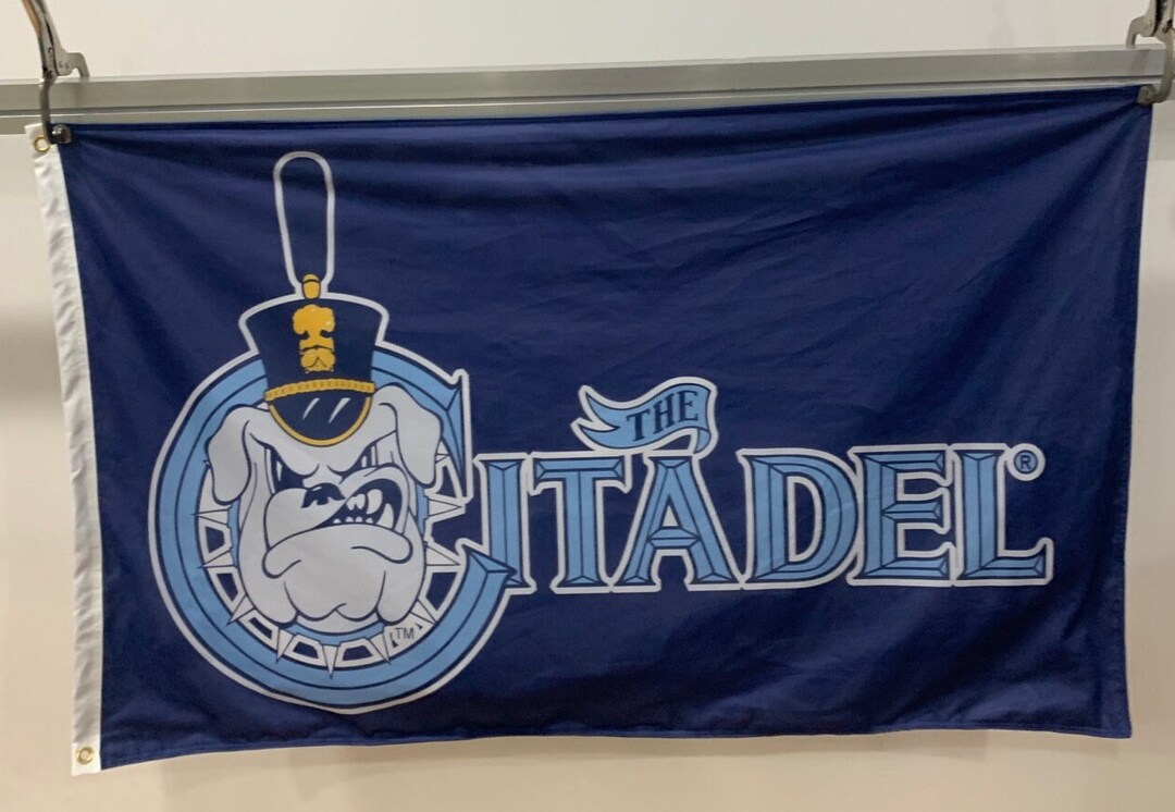 The Citadel Shako Spike the Bulldog With Citadel Flag - Etsy