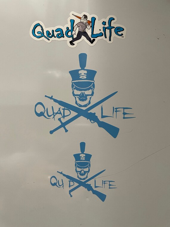 Quad Life Sticker Yamaha YFZ450R ATV Fender Warning Tags Stickers