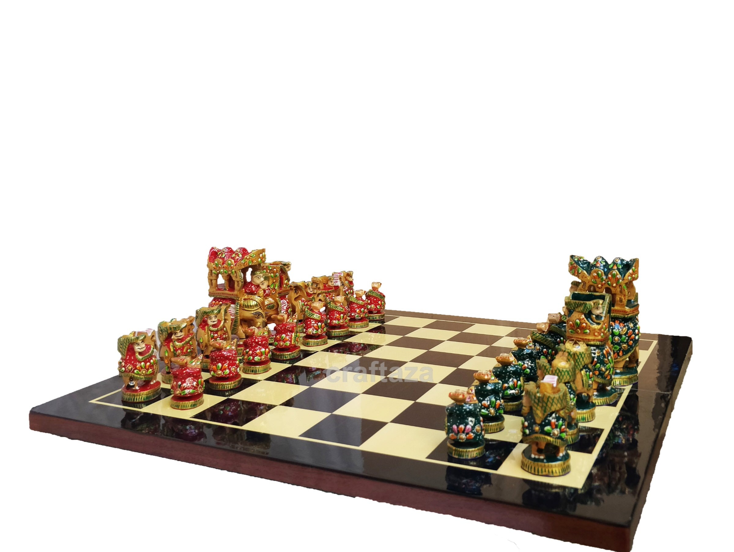 Unique Handmade Chess Set | Indian Maharajah Design | Collectible ...