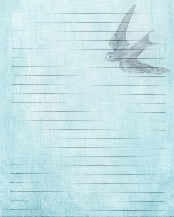 Blue Lined Writing Paper Scrapbook Paper Printable Journal Page Blue ...