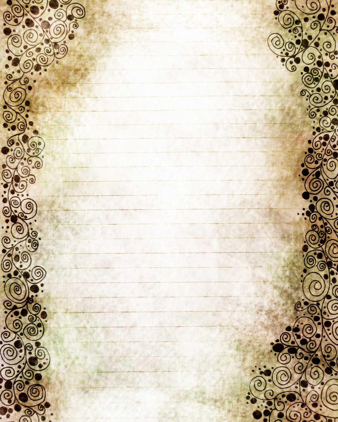 Printable Journal Pagefiligree Vines Instant Download - Etsy