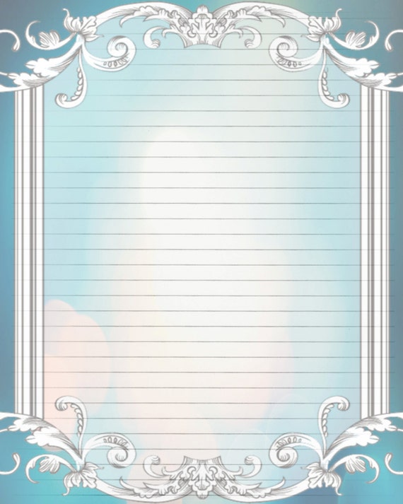Blue Lined Writing Paper Scrapbook Paper Printable Journal Page Blue ...