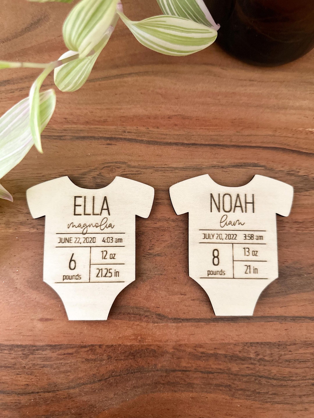 Personalized Baby’s Birth Stats Magnet, Custom Baby Birth Keepsake ...