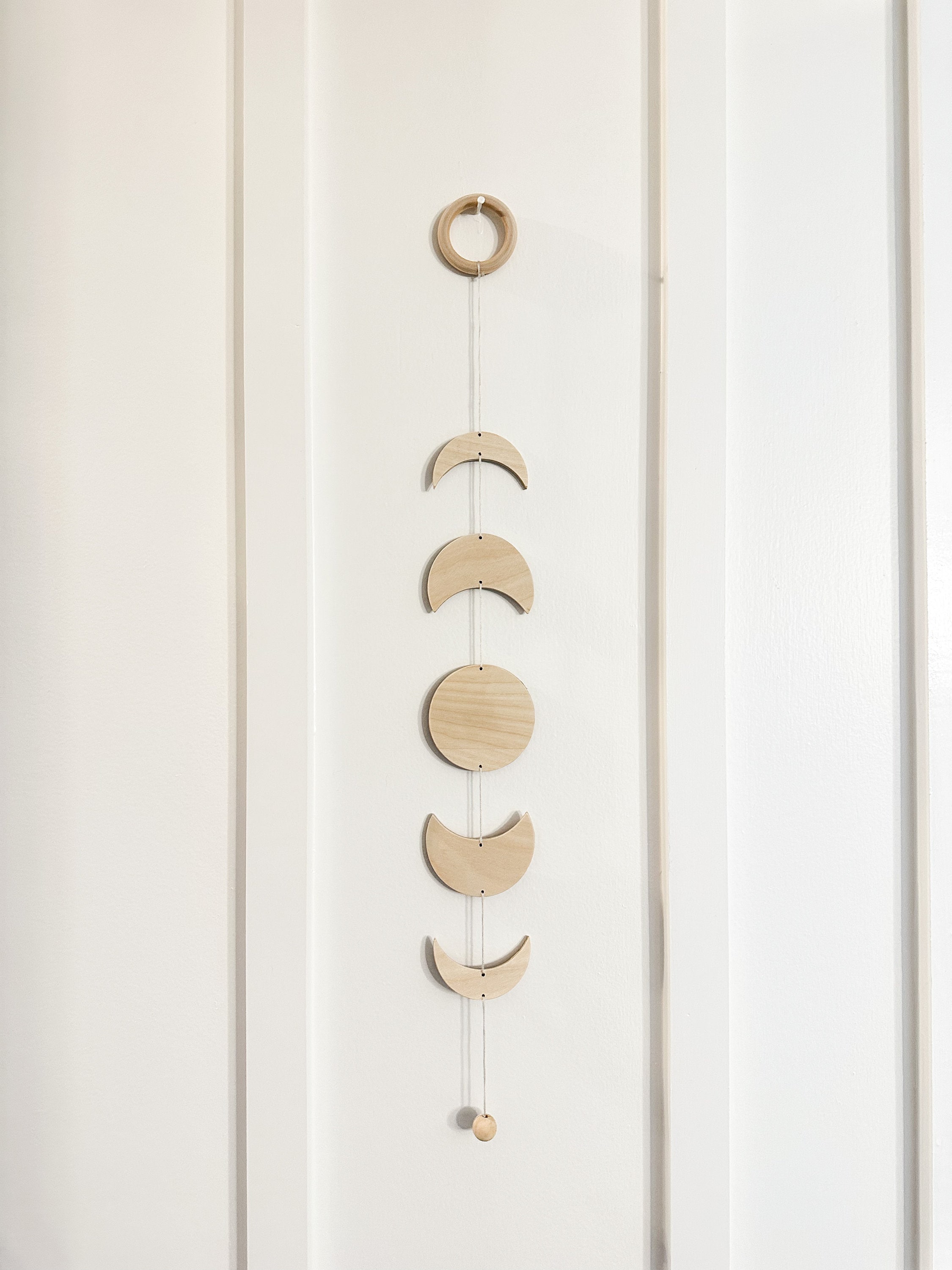 Moon Phases Wall Decor Art, Wooden Moon Phase Wall Hanging, Lunar ...