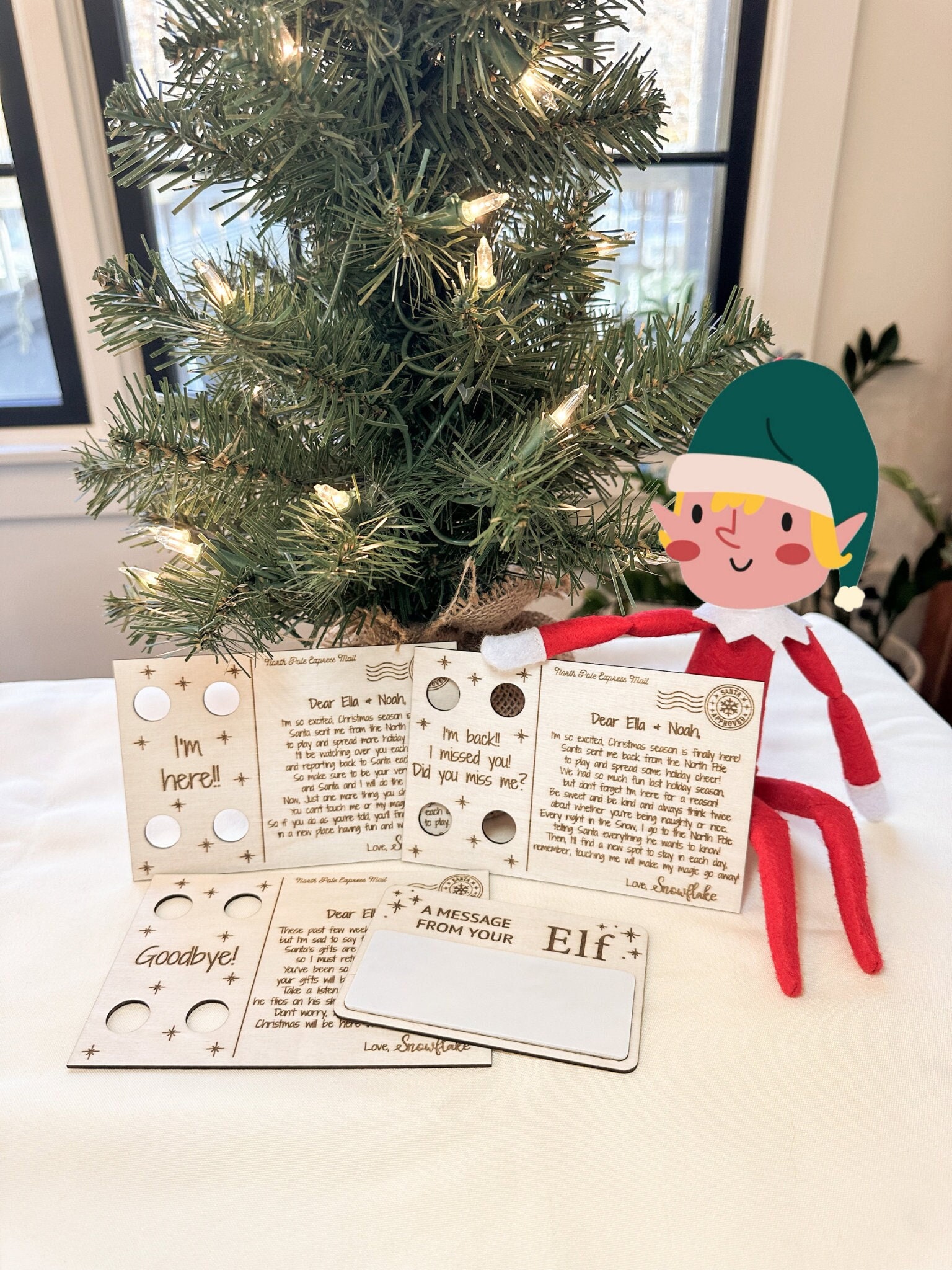 Elf Letter and Prop Sign Bundle, Elf Prop Kit, Simple Christmas Decor ...