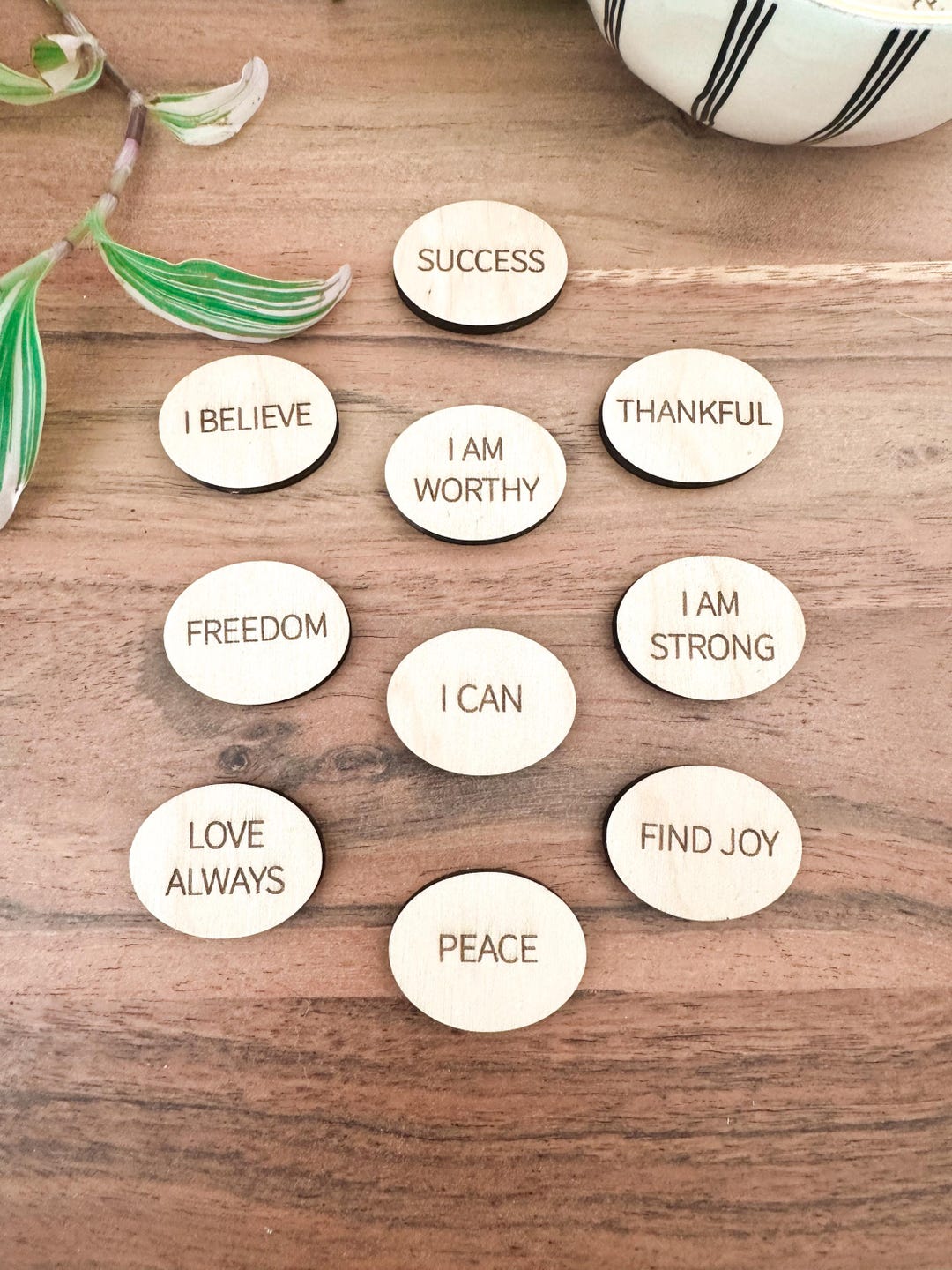 Affirmation Stones, Affirmation Positivity Motivation Jar Tokens ...