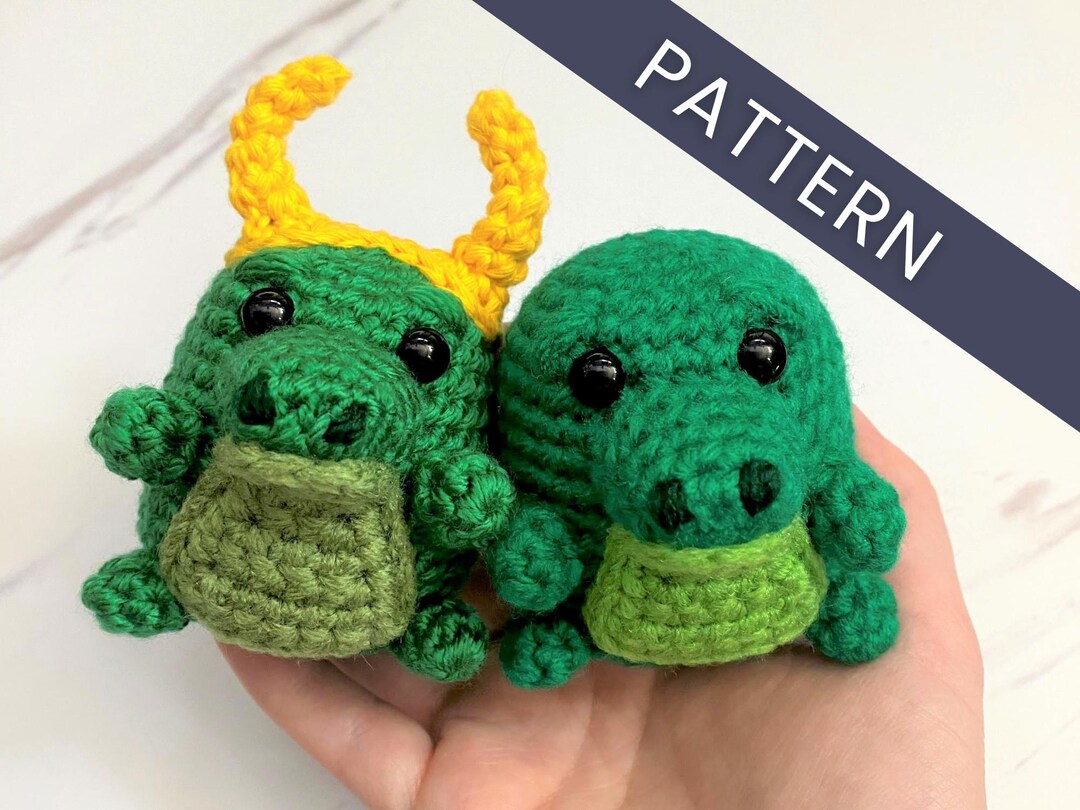 Crochet Alligator Bean Pattern: Amigurumi PDF - With Horns - Etsy