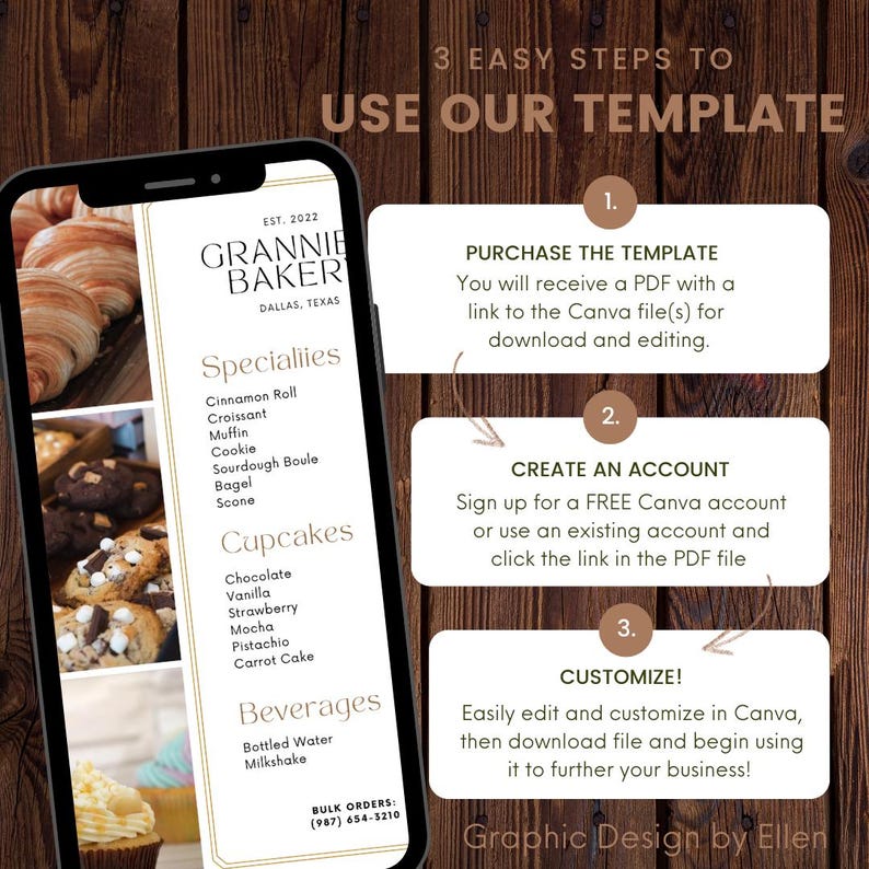 Photo Bakery Menu - Etsy