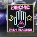 Psychic Palm Readings - Neon Sign Sticker, Vapor Wave, New Age, Witch ...
