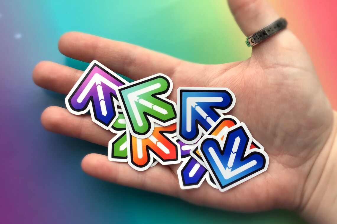 Dance Revolution Arrow Set 10 Stickers 2000's - Etsy