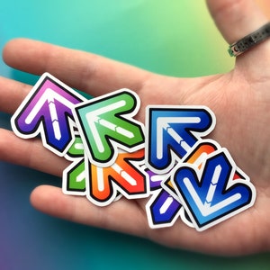 Dance Revolution Arrow Set - 10 Stickers! - 2000's Nostalgia - Etsy