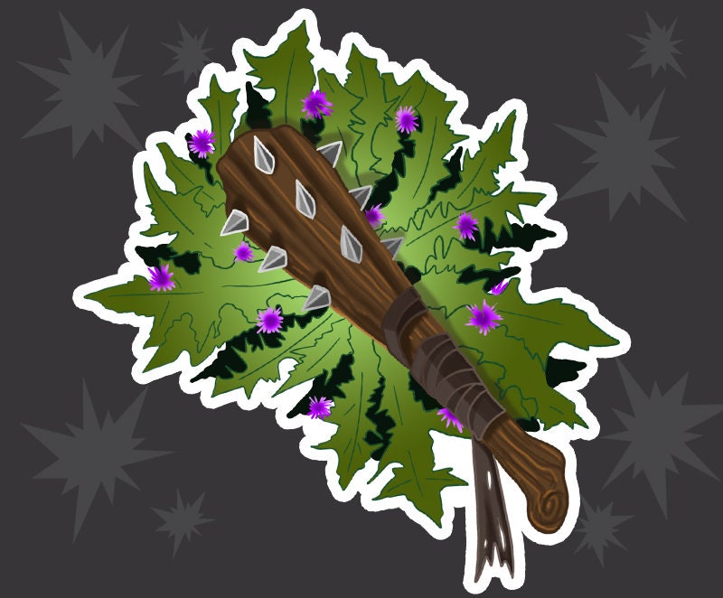 Barbarian, Dungeons and Dragons Class Sticker Club, Thistle, Spiked ...