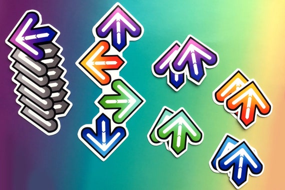Dance Revolution Arrow Set 10 Stickers 2000's - Etsy