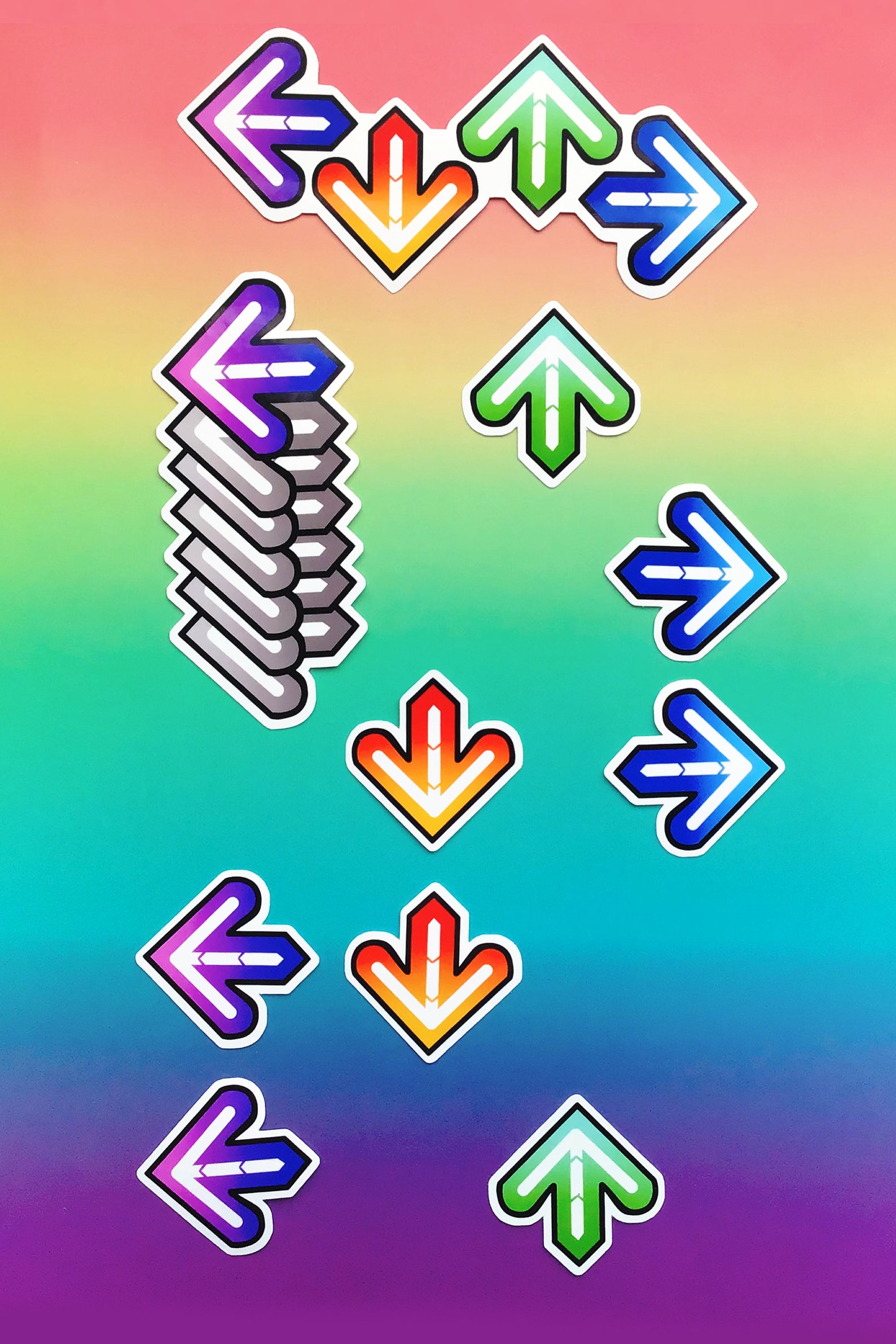 Dance Revolution Arrow Set 10 Stickers 2000's - Etsy
