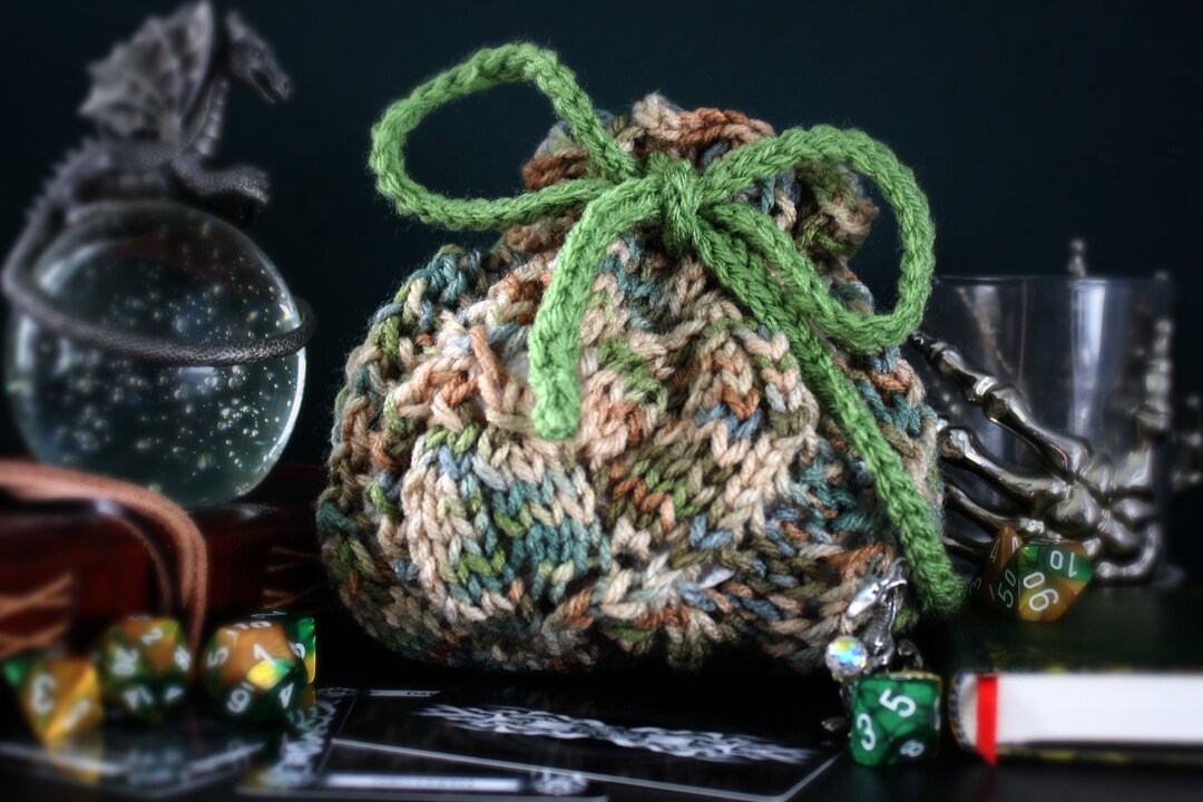 Druid - Large Cable Knit Dice Bag - Dungeons and Dragons - Etsy