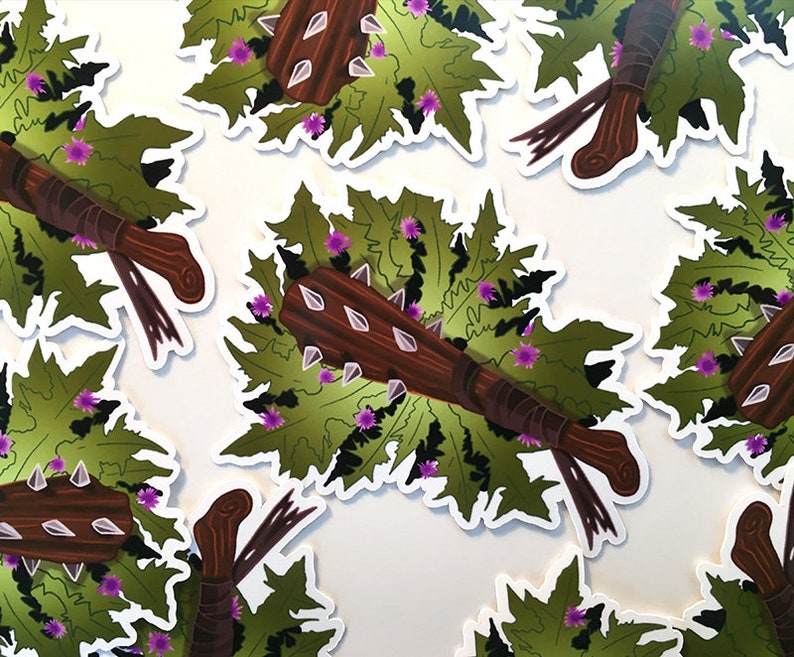 Barbarian, Dungeons and Dragons Class Sticker Club, Thistle, Spiked ...