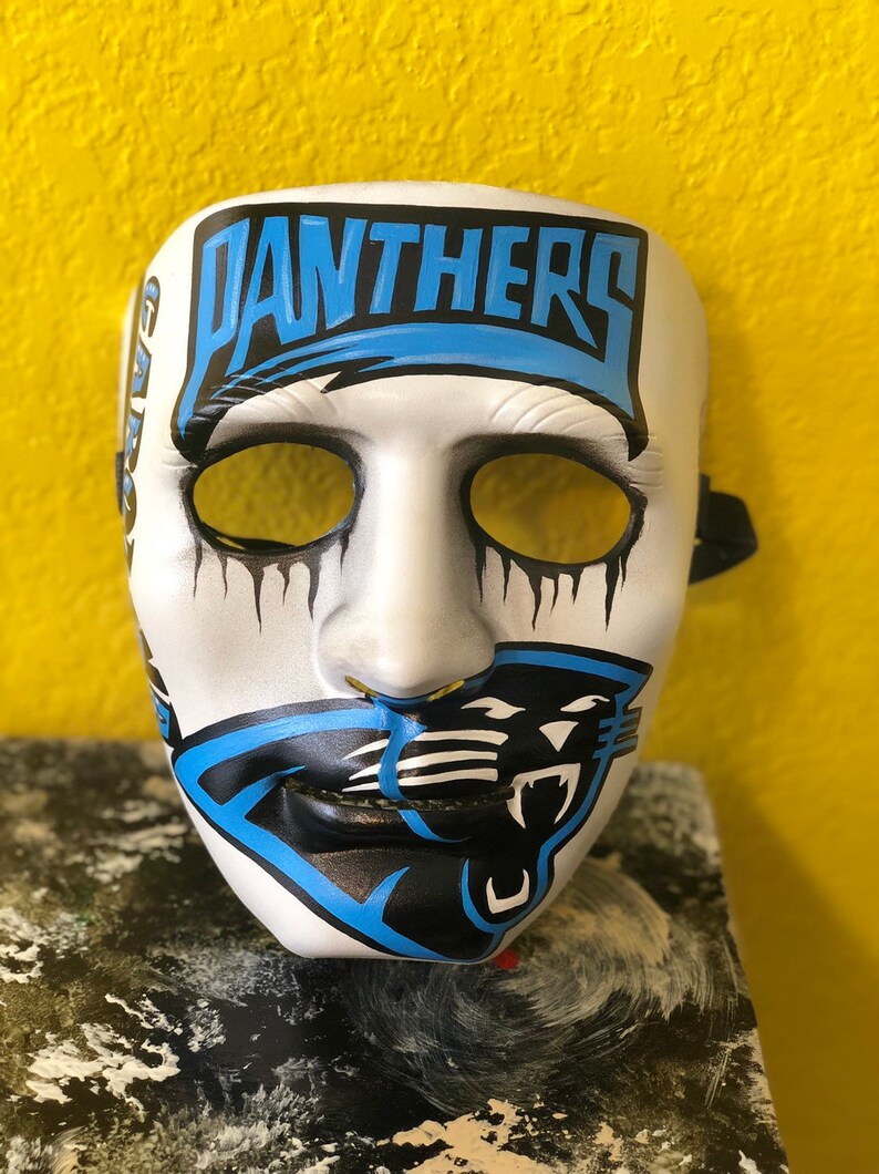 Carolina panthers Like Sports Face Mask Adult Size Wear to | Etsy