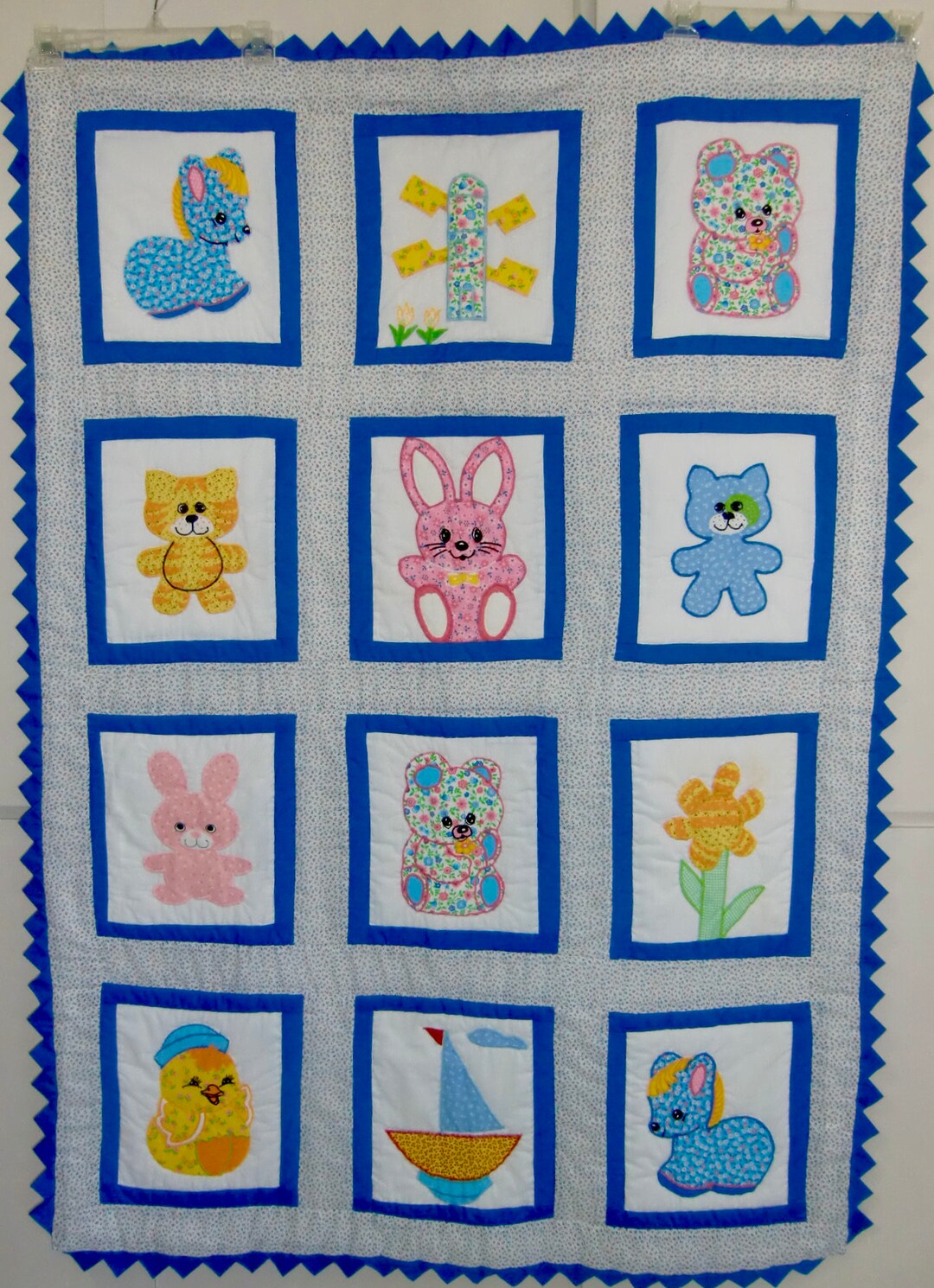 Handmade Baby Quilts, "animal Party" - Etsy