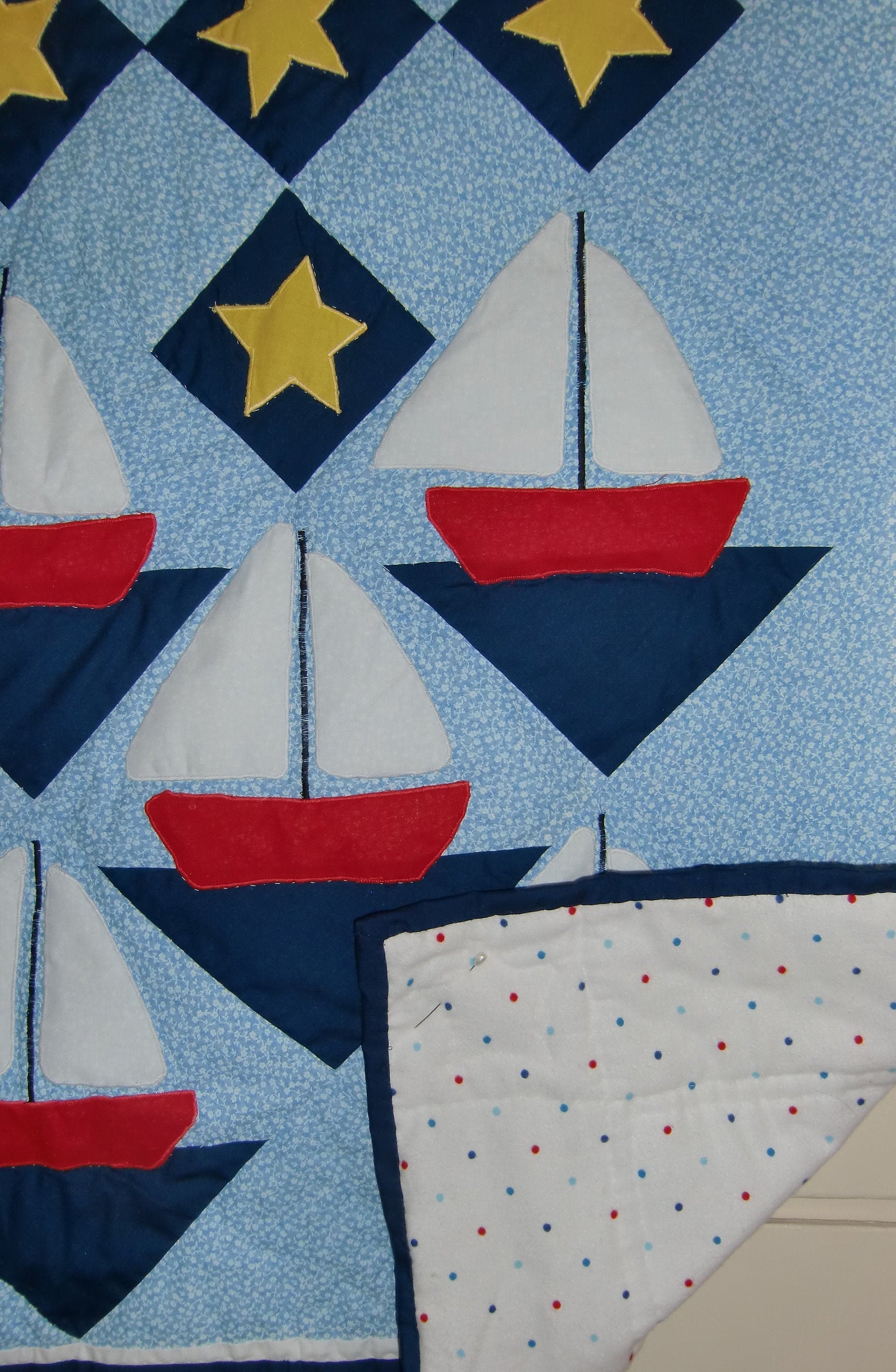 Handmade Nautical Quilt, Let the Stars Guide Your Way! - Etsy