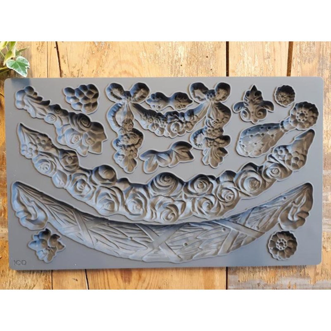 Iron Orchid Designs Swags 6X10 Décor Mould™, IOD Swags Mould, Clay/wax ...