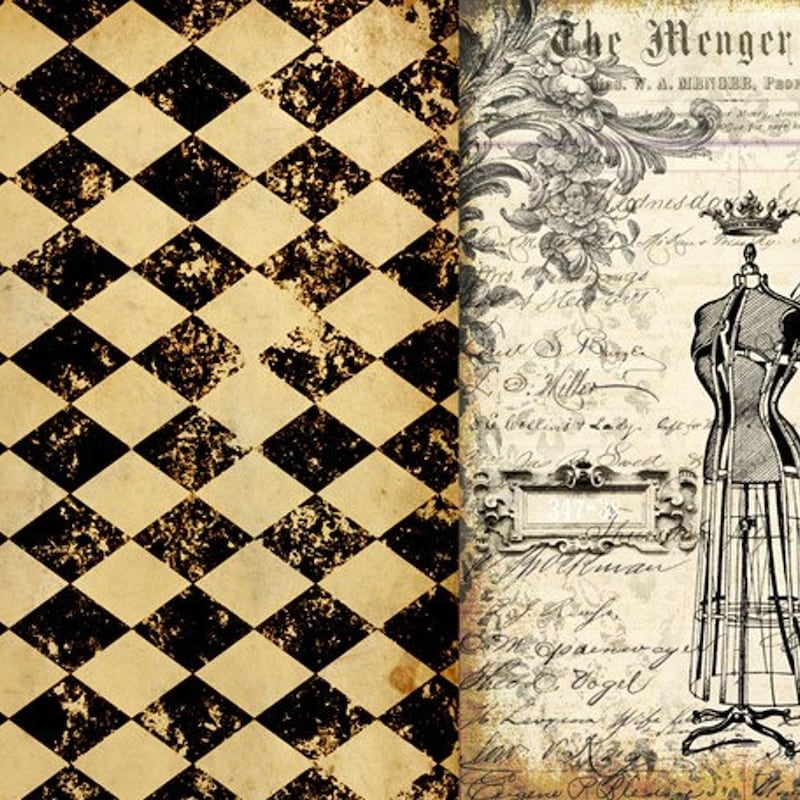 Harlequin Decoupage Paper - Etsy