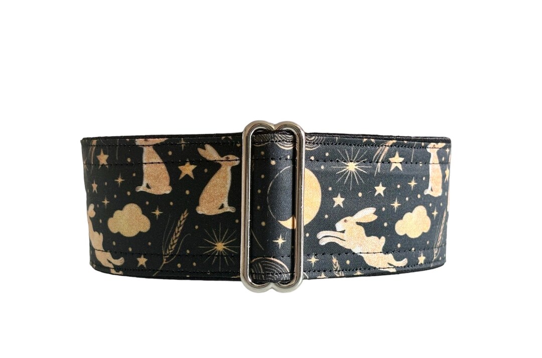 The Hare and the Moon Collar (dog Collar, Greyhound Martingale, Rabbit ...