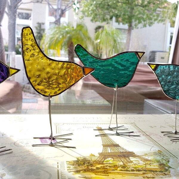 Blue Glass Bird - Etsy