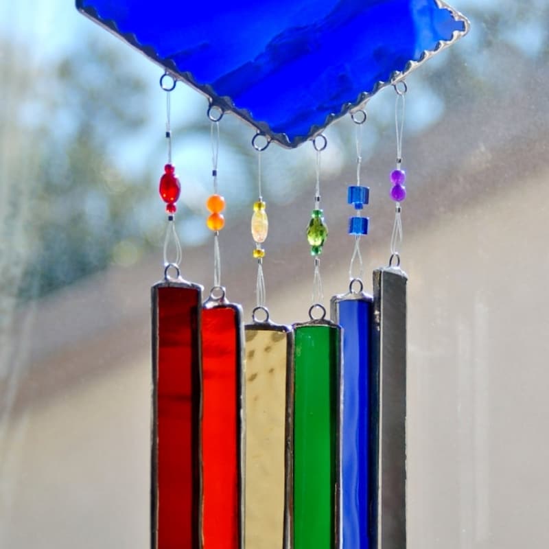Stained Glass Wind Chimes - Etsy