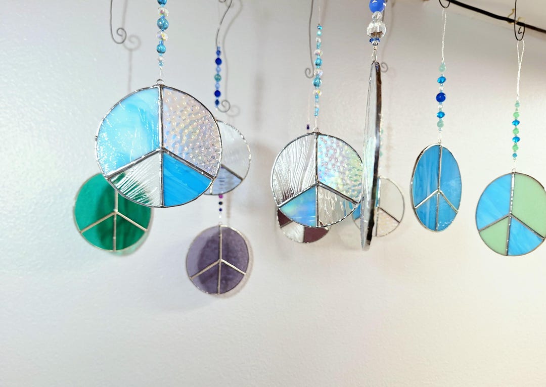 Etsy's Pick! Peace Sign in Choice of Colors Iridescent Blues, Purple ...