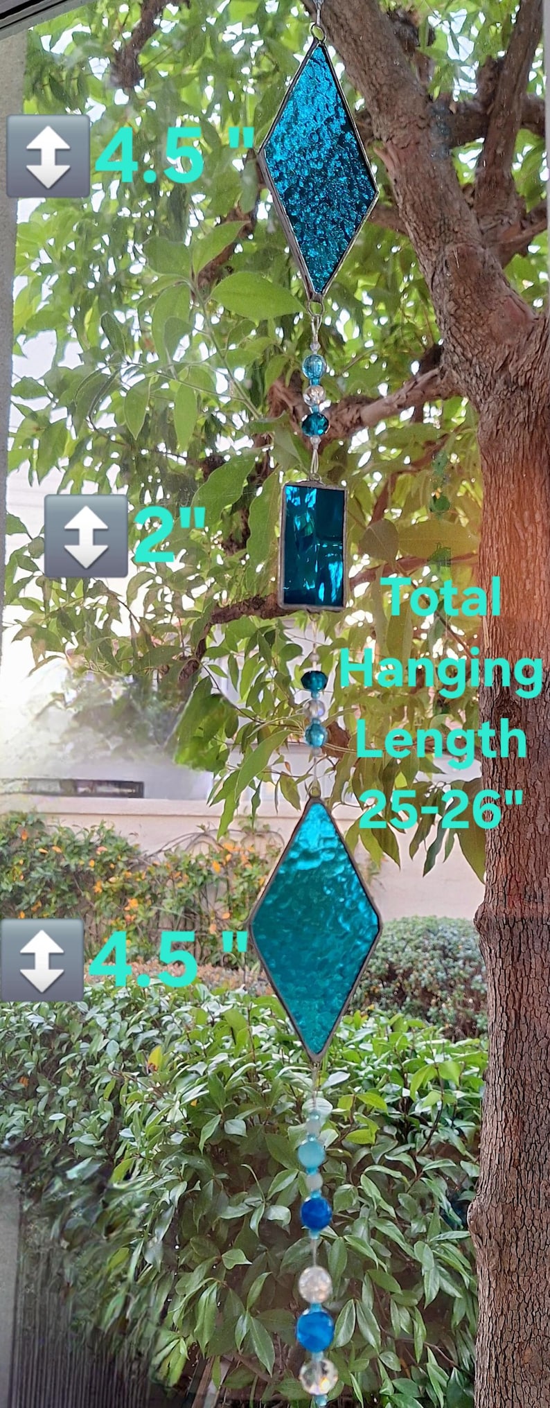 Long Sun Catcher Choice of Colors Purples, Blues, Teal, 24 Inch Long ...