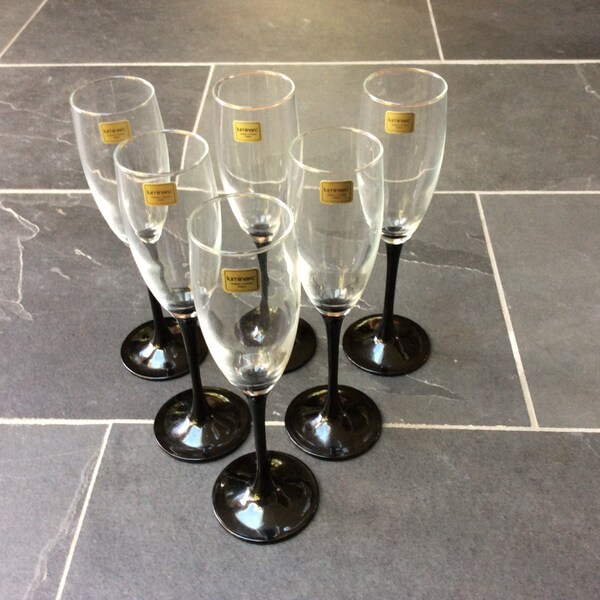 Black Stemware - Etsy