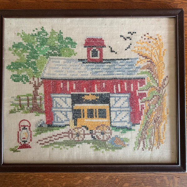 Red Barn Cross Stitch - Etsy