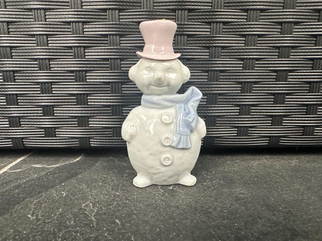 Vintage 1990s Lladro Porcelain Snowman Ornament - Etsy