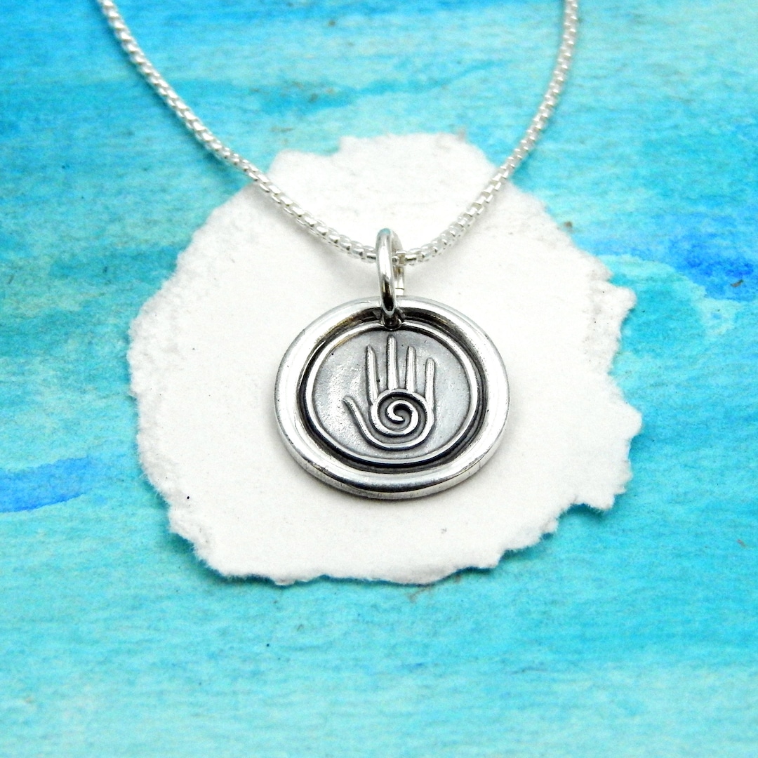 HEALING, Small Silver Hand Charm, Inspirational Jewelry, Massage ...
