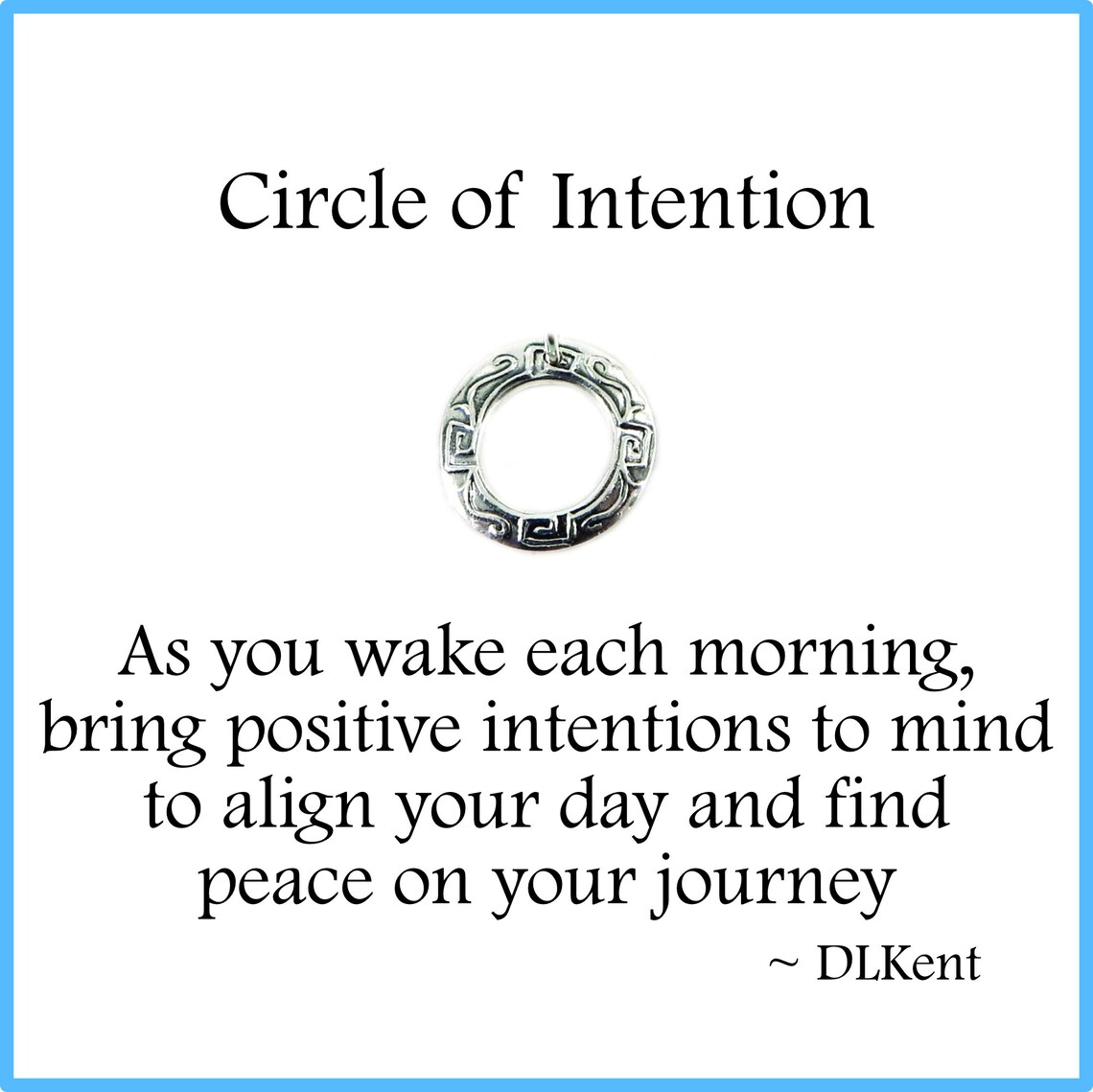 CIRCLE OF INTENTION Tiny Greek Key Silver Charm - Etsy