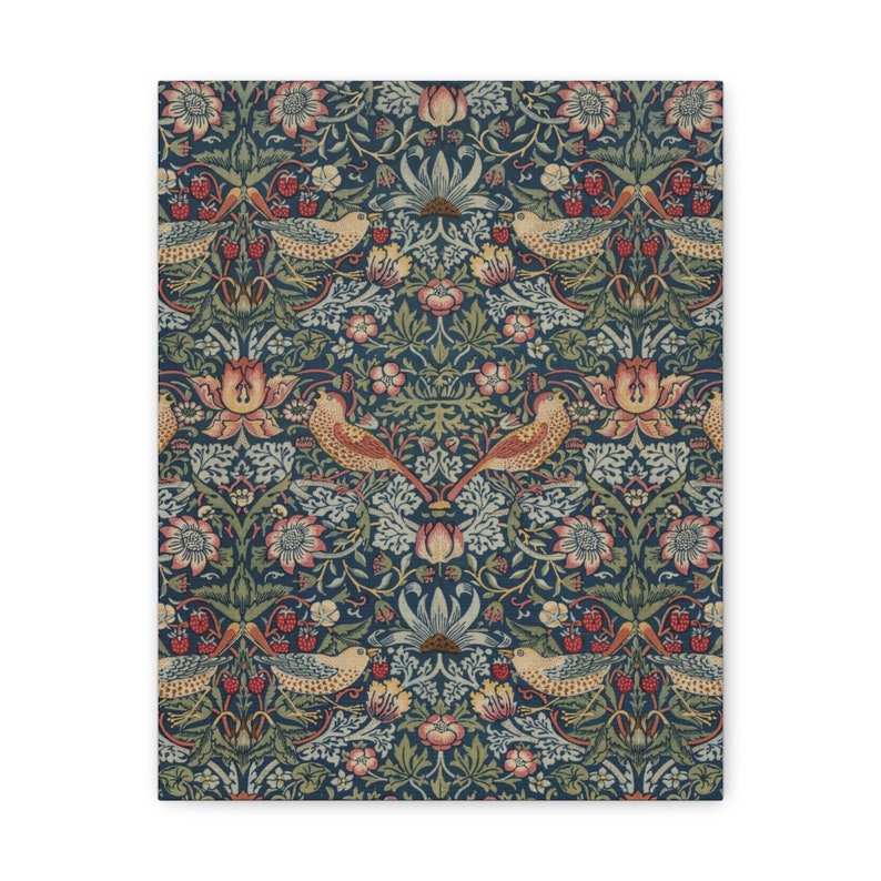 Victorian Wallpaper Art William Morris Art Pattern Canvas - Etsy