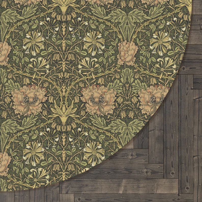 William Morris Rug for Living Room, Entry Rug Honeysuckle and Tulip ...