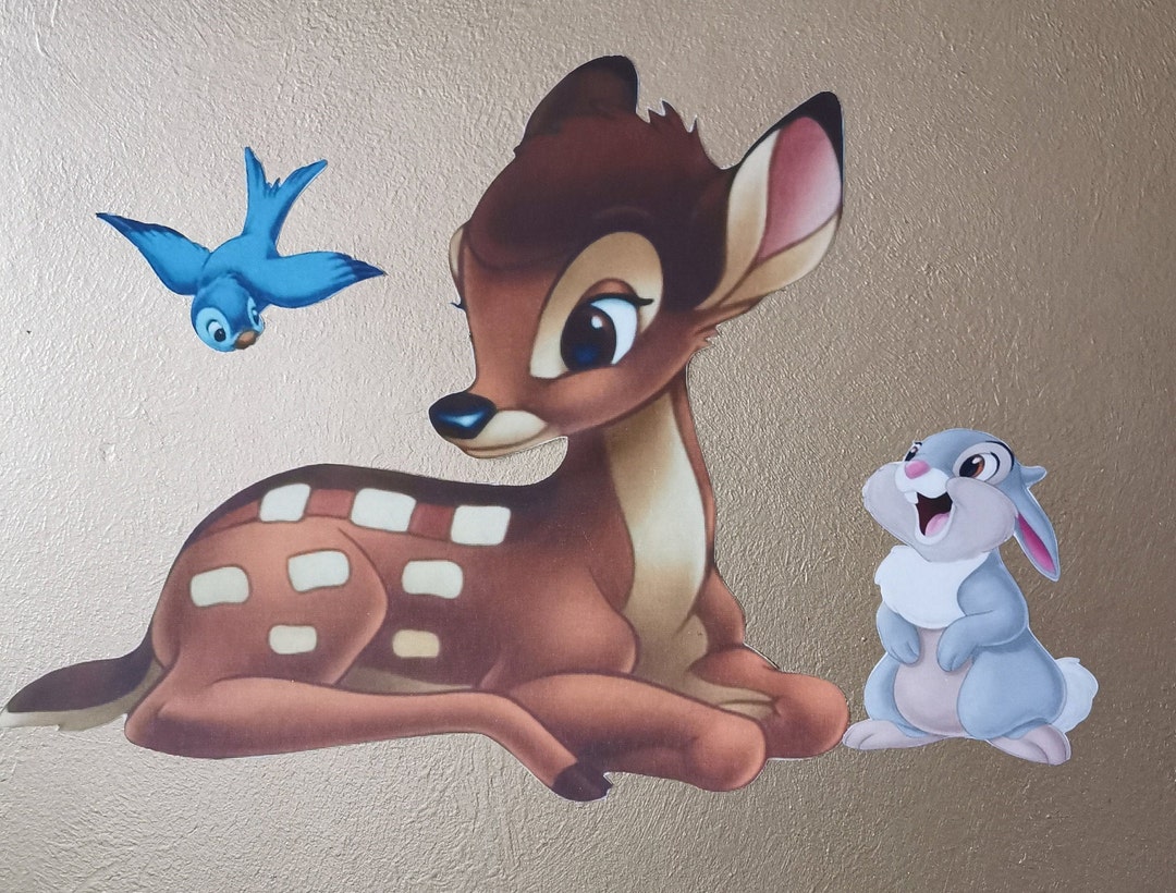 Disney Wall Decal Thumper and Bambi FREE Blue Bird New Removable ...