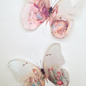4 Beatrix Potter Peter Rabbit Butterflies 3D Butterfly Wall Stickers ...