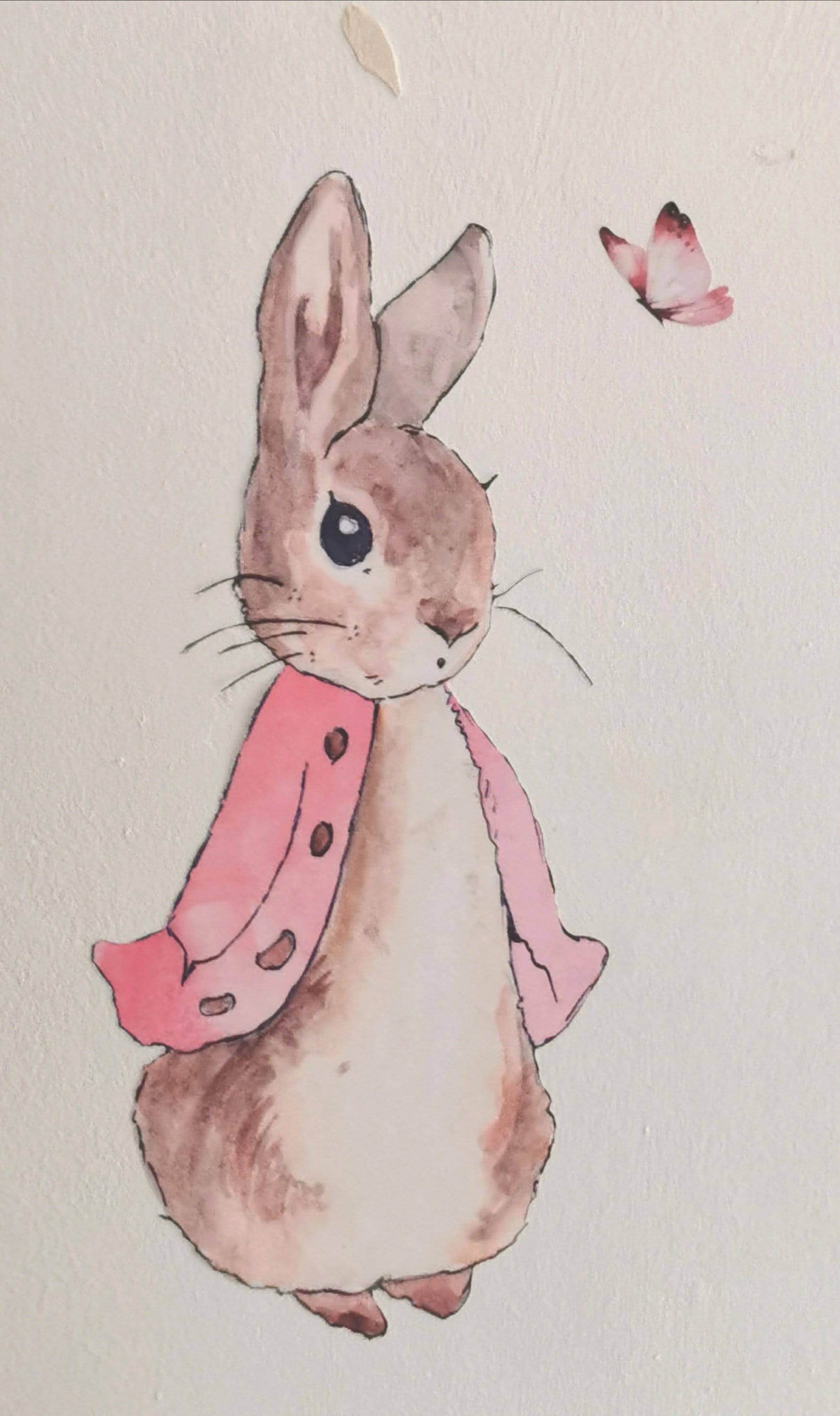 Beatrix Potter Pink Flopsy Bunny Fabric Wall Decal | Etsy